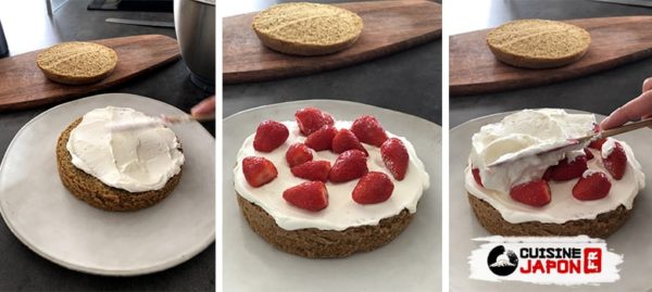 Recette fraisier japonais shortcake matcha • Cuisine Japon
