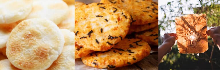 Senbei japonais ou crackers de riz japonais • Cuisine Japon